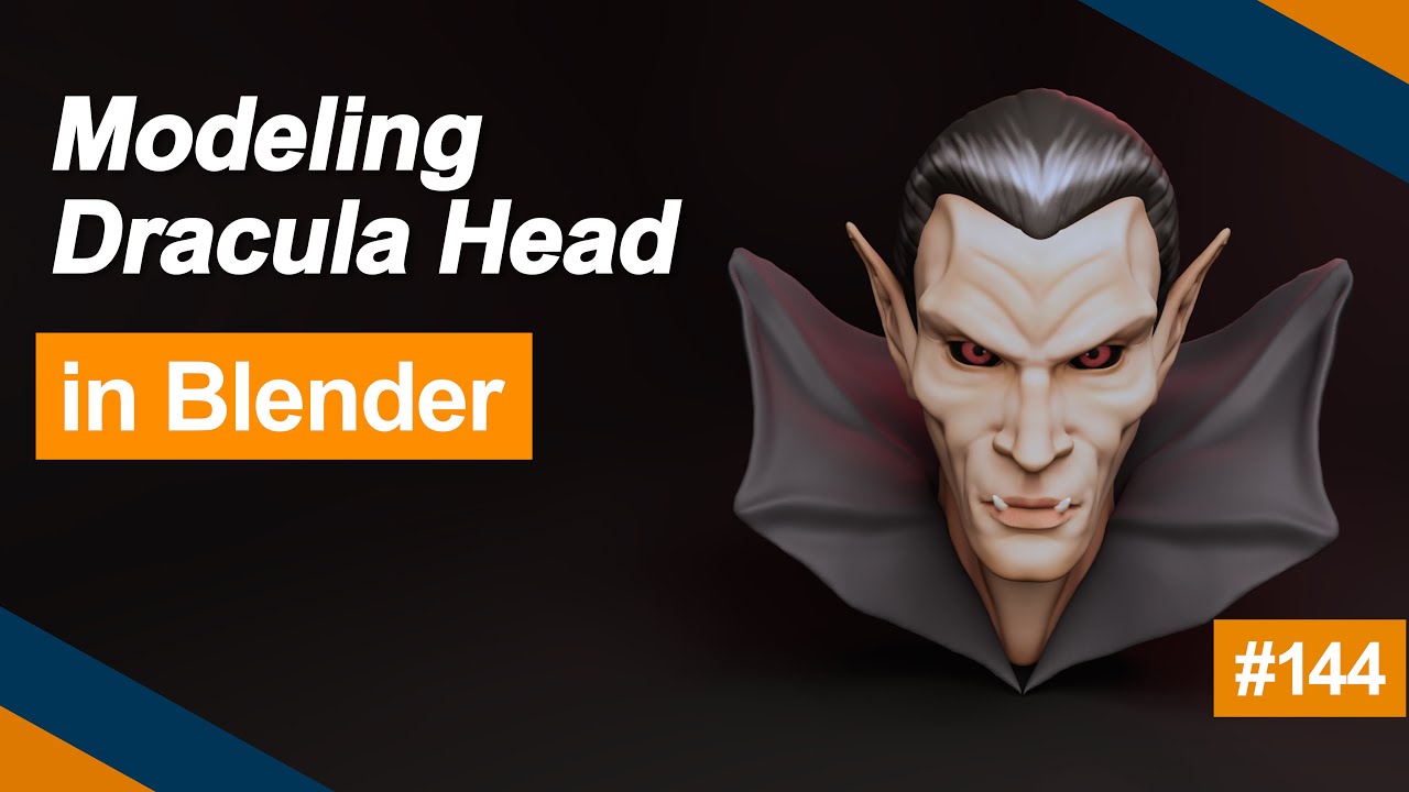Modeling Dracula Head in Blender - 144 - YouTube
