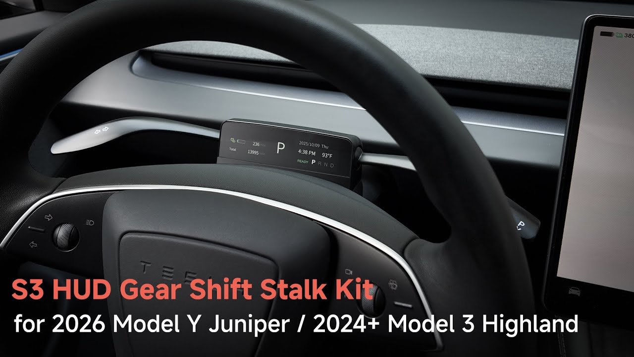 Tesla Model 3 Highland HUD + Gear Stalk Kit Installation | Complete ...