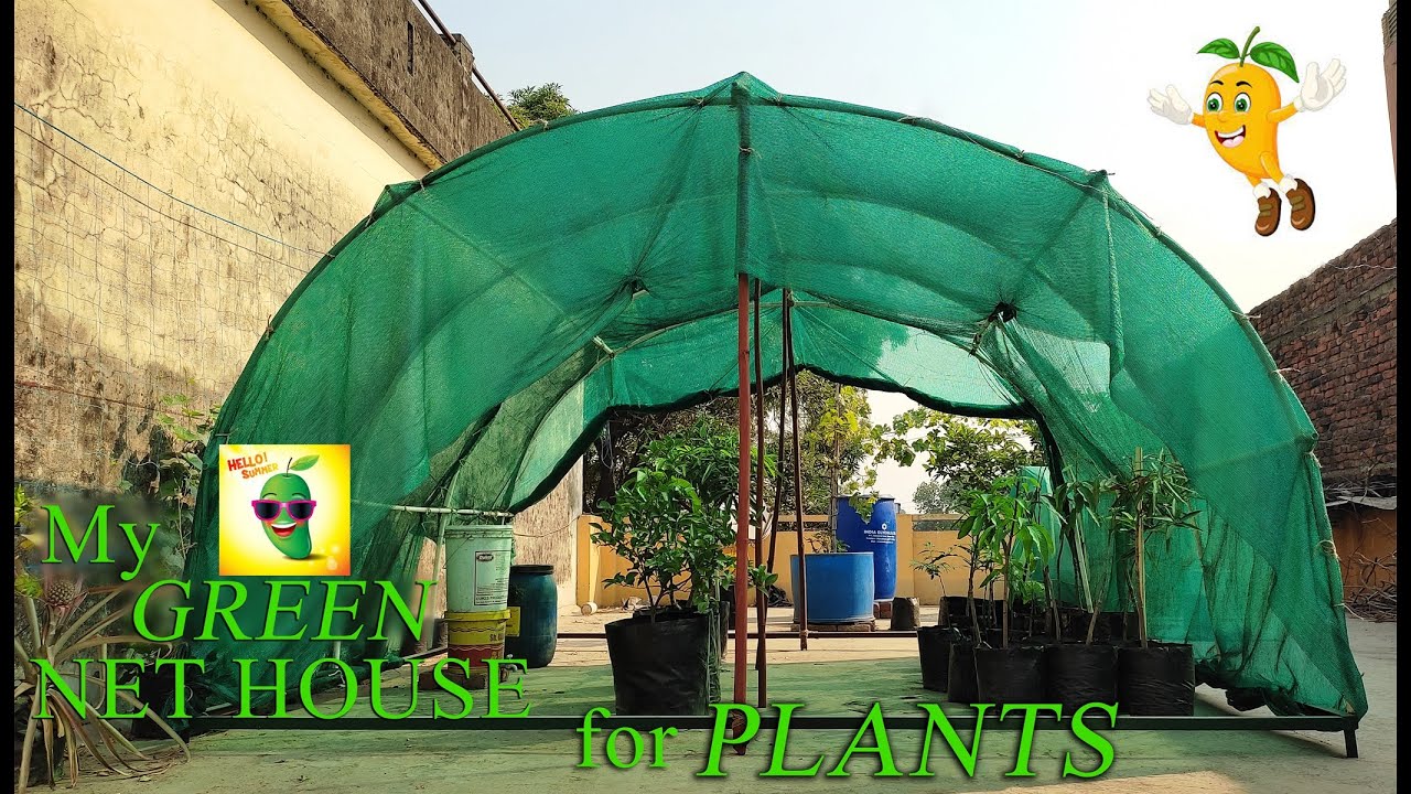 GREEN NET HOUSE making FOR TERRACE GARDEN - YouTube