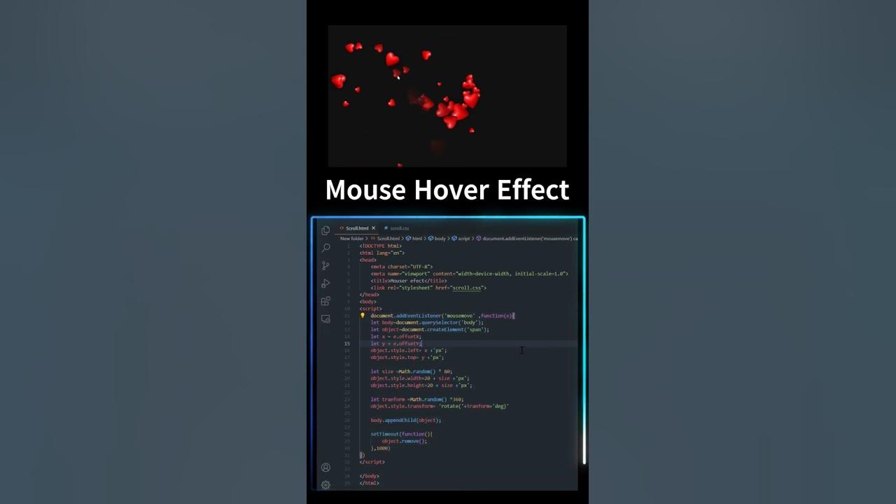 Day 9 Mouse Hover Effect Using Html And Css Html5 Css3 Vscode 100daysofcode Youtube