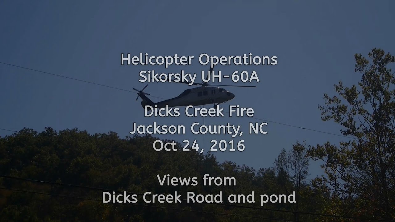 USFS Helicopter Operations - Dicks Creek Road and Pond - YouTube