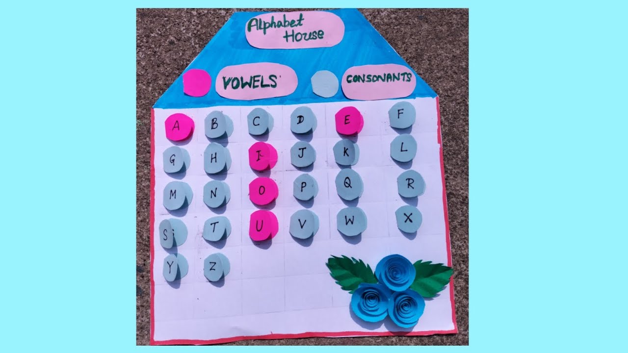 Alphabet House 🏠// TLM making ideas// TLM for primary school 🏫Alphabet ...