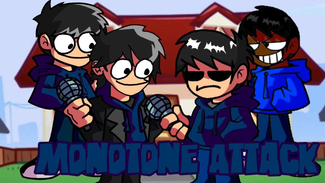 ((FNF))///Monotone Attack but Bluehoodiesworld Sings It - YouTube