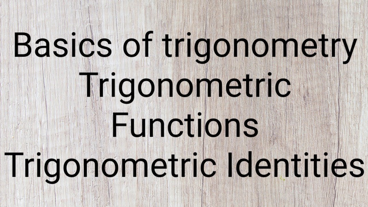 TRIGO Basics/IDENTITY/TRIGO FUNCTION/GRAPH SIN & COS WAVE/TRICK TO ...
