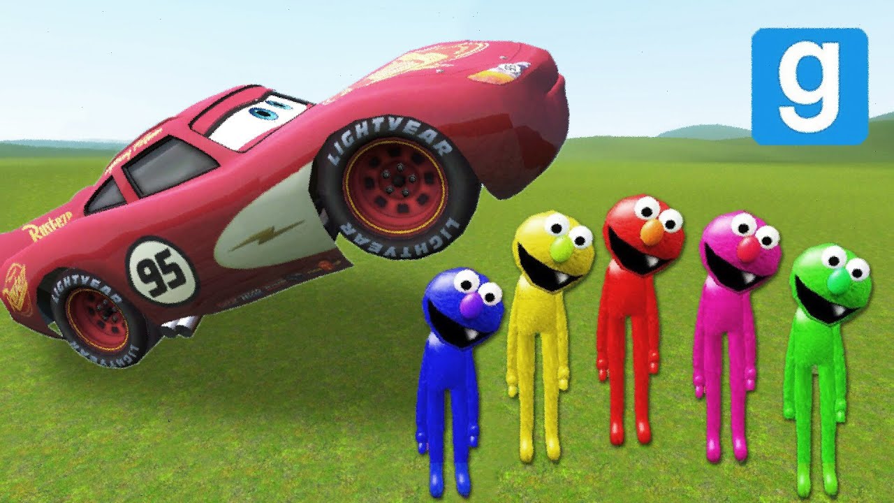 ELMO FAMILY VS RACING CARS (Garry's Mod) - YouTube
