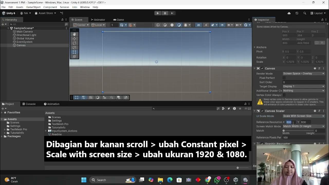 Point 1 Konfigurasikan Canvas Scaler Unity - YouTube
