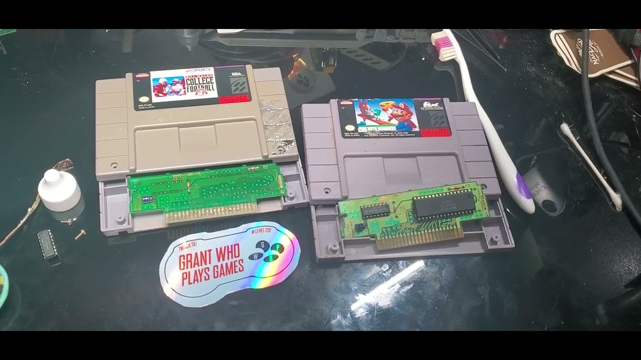 SNES Game Repair Donor Board and Chip Swap! - YouTube