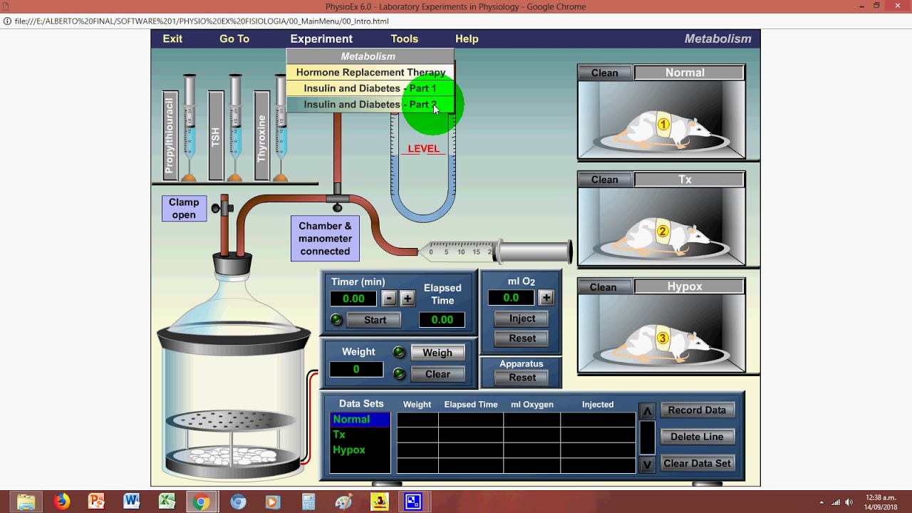 Software PhysioEx Hipoglicemiantes Dr Alberto Salazar Granara Parte 1 ...