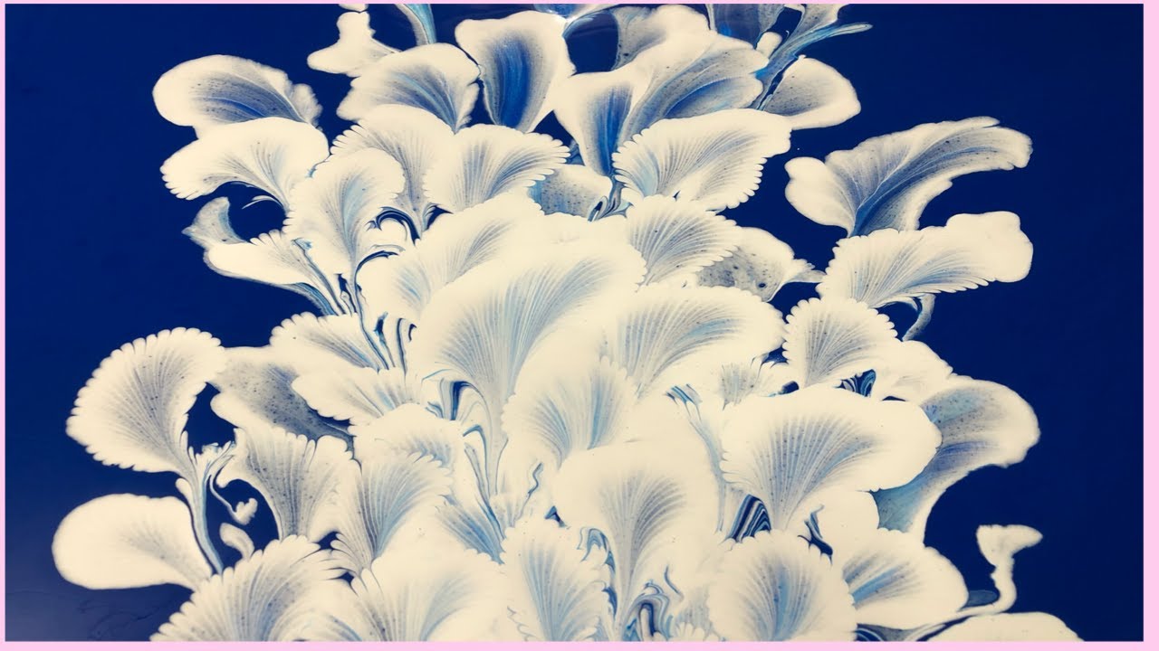 Chain String Pull Technique | Shoelaces String Pull Acrylic Pouring ...