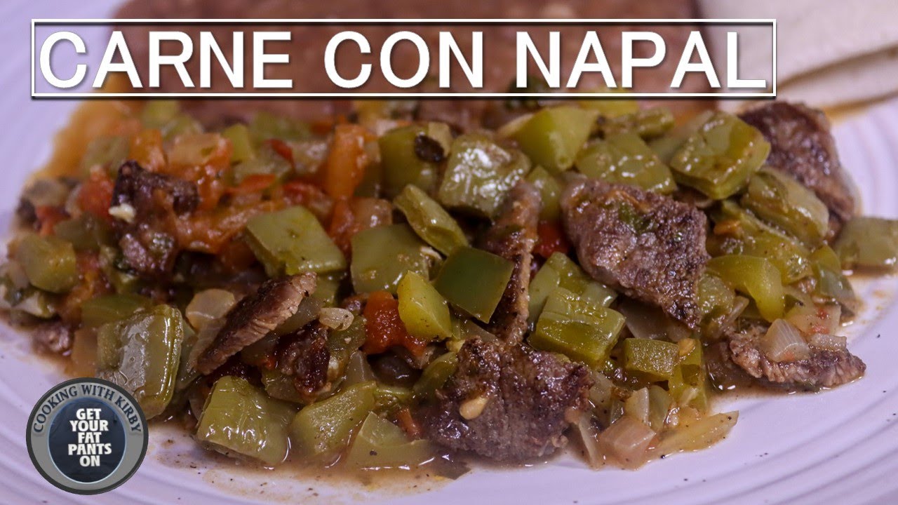 Carne con Nopales - Beef and Cactus in Red Salsa - Mexican Food - YouTube