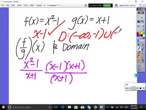 4-4 Function Operations and Function Composition with advanced domains ...