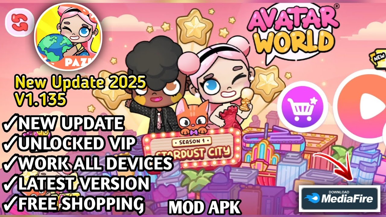 Avatar World MOD APK v1.135 | Unlock All Places, Characters & Packs for ...
