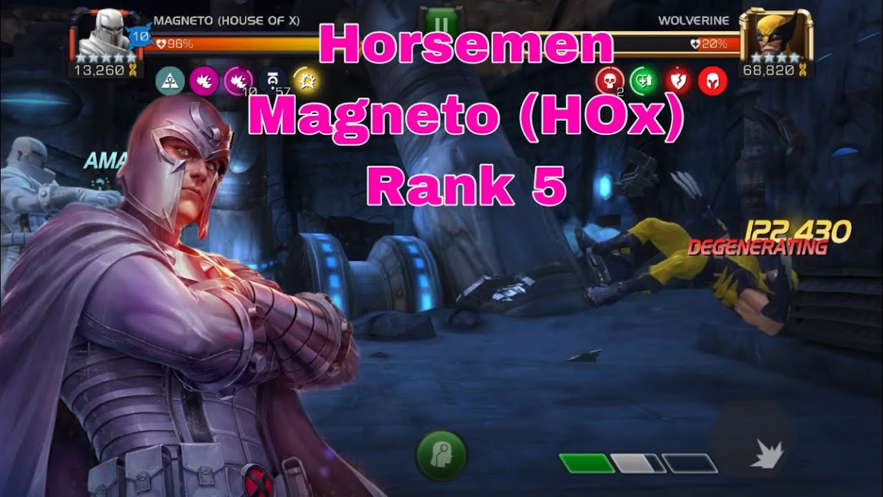 Magneto ( HOX) as Horsemen and Max persistent charges - marvel contest ...