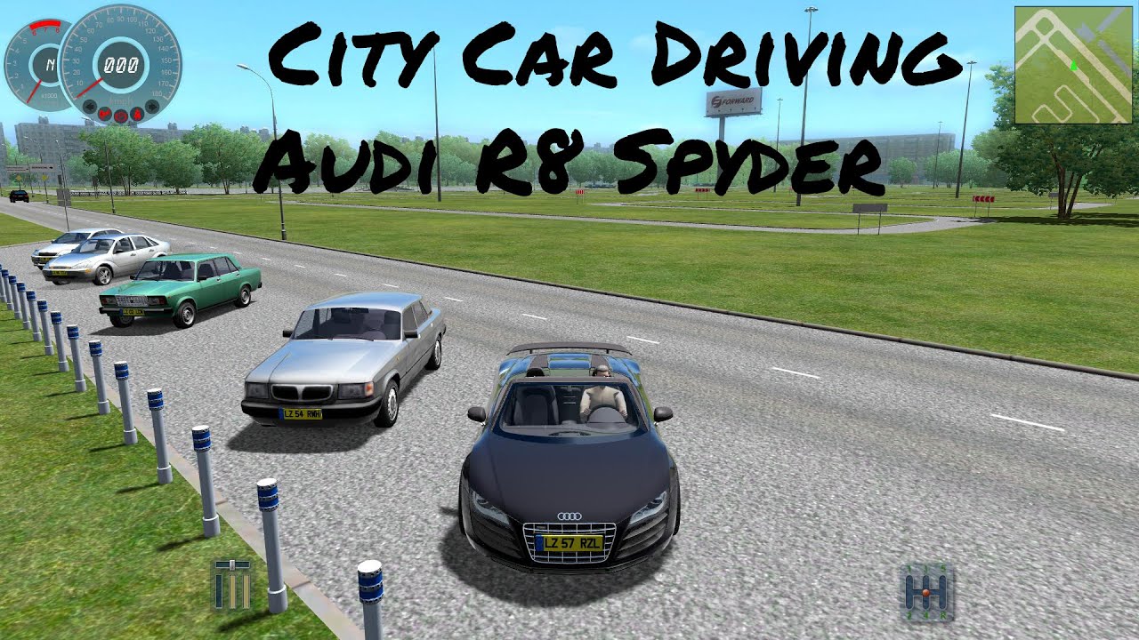 City Car Driving mit Mods - Audi R8 Spyder - YouTube