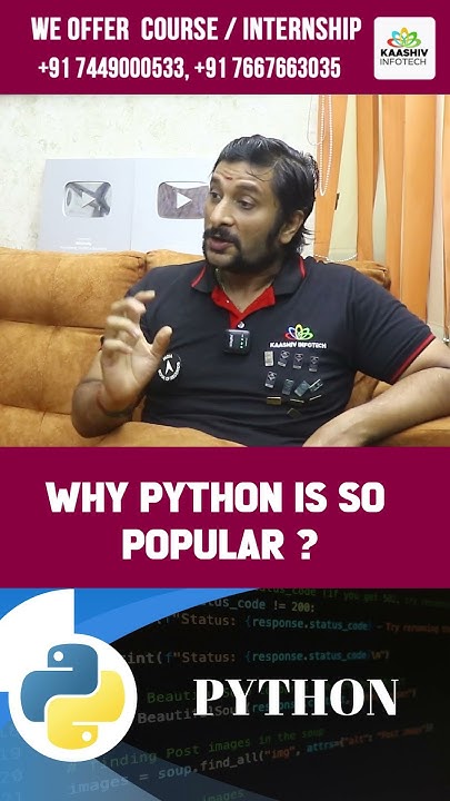 🔥 Why Python Is So Popular 🐍 Python Pythoninterviewquestions Python Techshorts