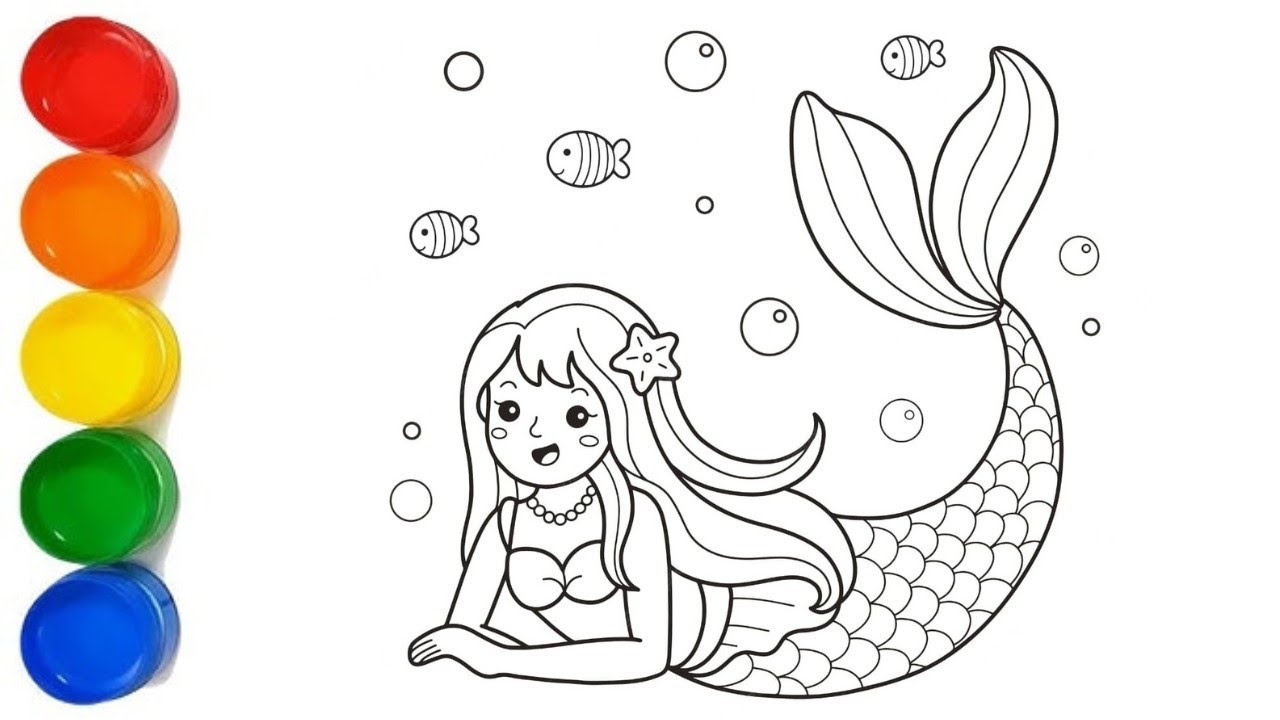 Mermaid drawing ll How to draw jalpari ll Jalpari drawing for kids easy step by step - YouTube