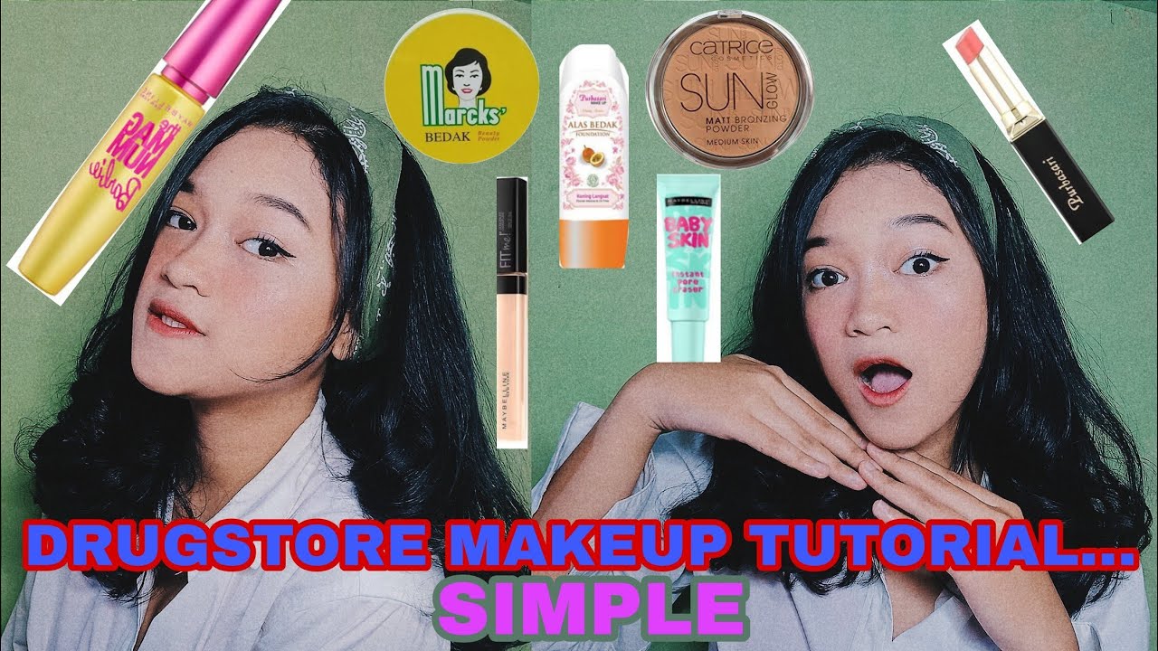 DRUGSTORE MAKEUP TUTORIAL & SIMPLE - YouTube