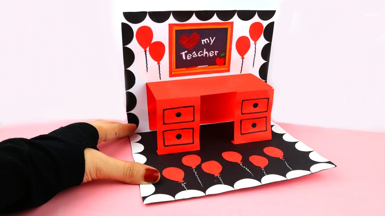 How to make Teacher's Day Pop Up Card | | Card Idea for Competition ...