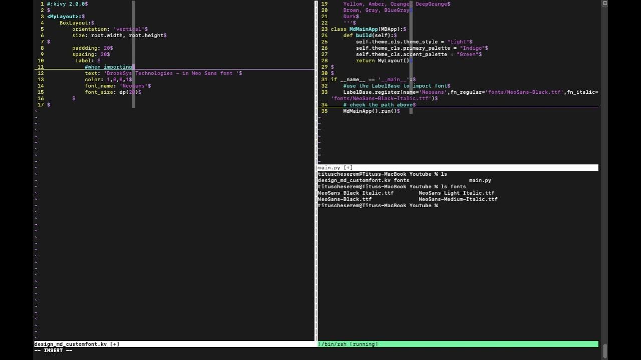 Use Custom fonts in kivy - YouTube