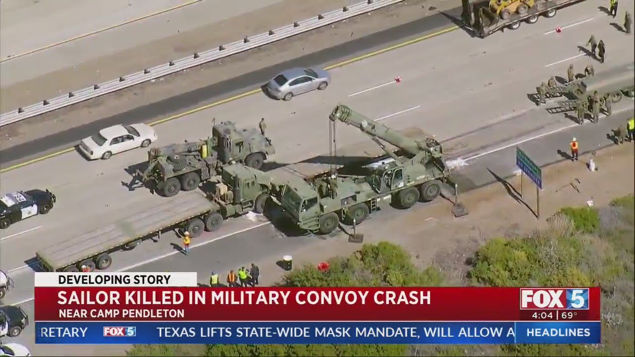 Sailor Killed, 5 Service Members Hurt In Military Convoy Crash - YouTube