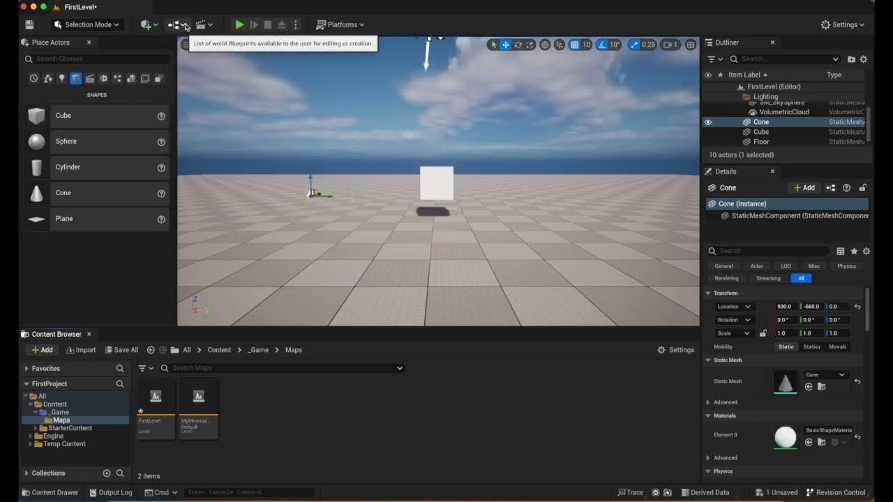 6 - אנריל אנג׳ין אפל מק סרגל הכלים הראשי Unreal Engine 5.2 macos m1 m2 Main Toolbar - YouTube