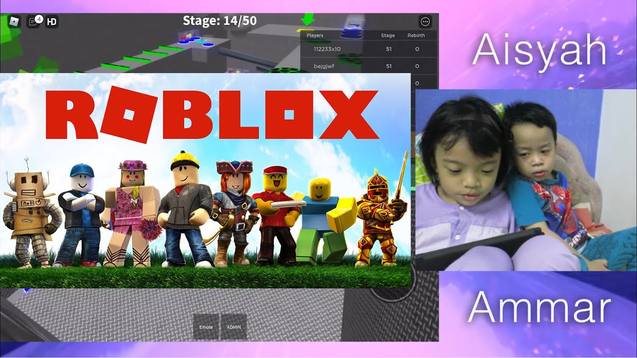 Aisyah & Ammar VS Roblox - YouTube