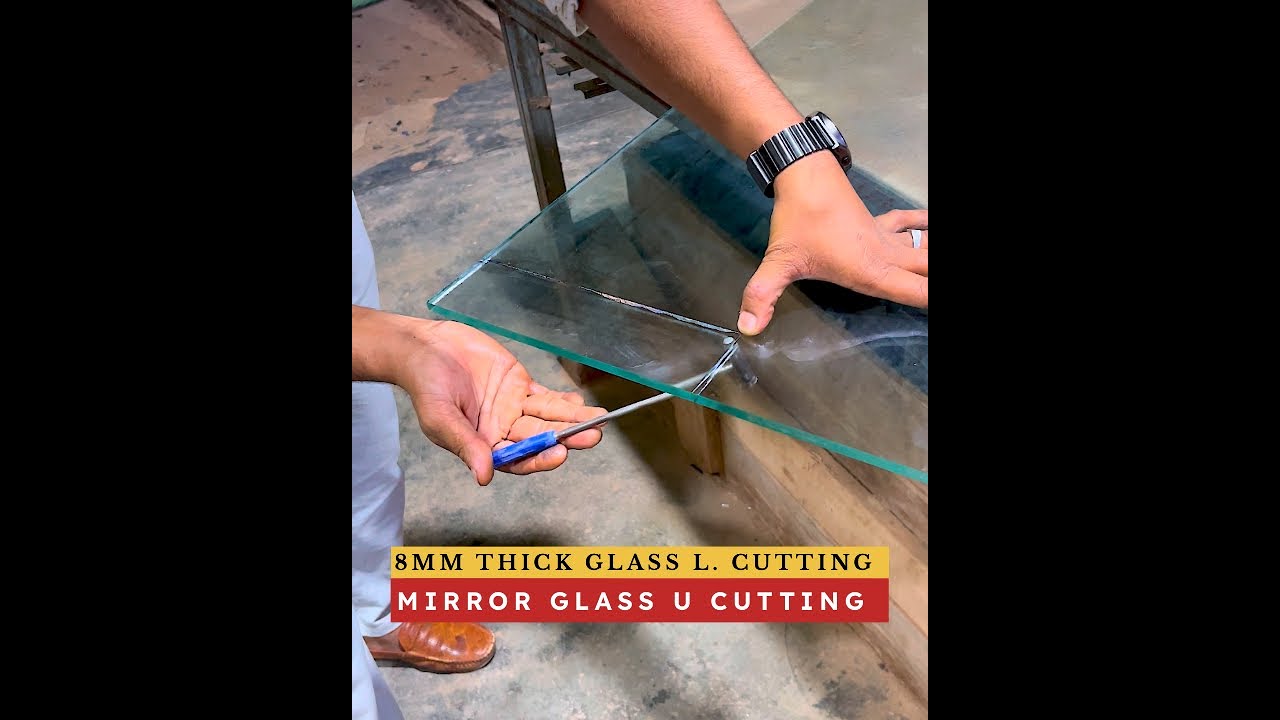 8mm thick glass & 5mm thick glass U cutting. 🔥😇👀. #glasswork # ...