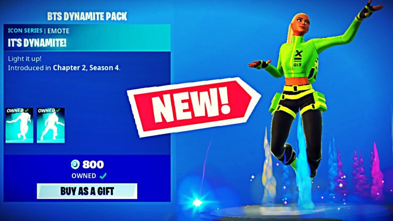 NEW BTS DYNAMITE PACK (IT'S DYNAMITE & I'M DIAMOND EMOTES) NEW FORTNITE ...