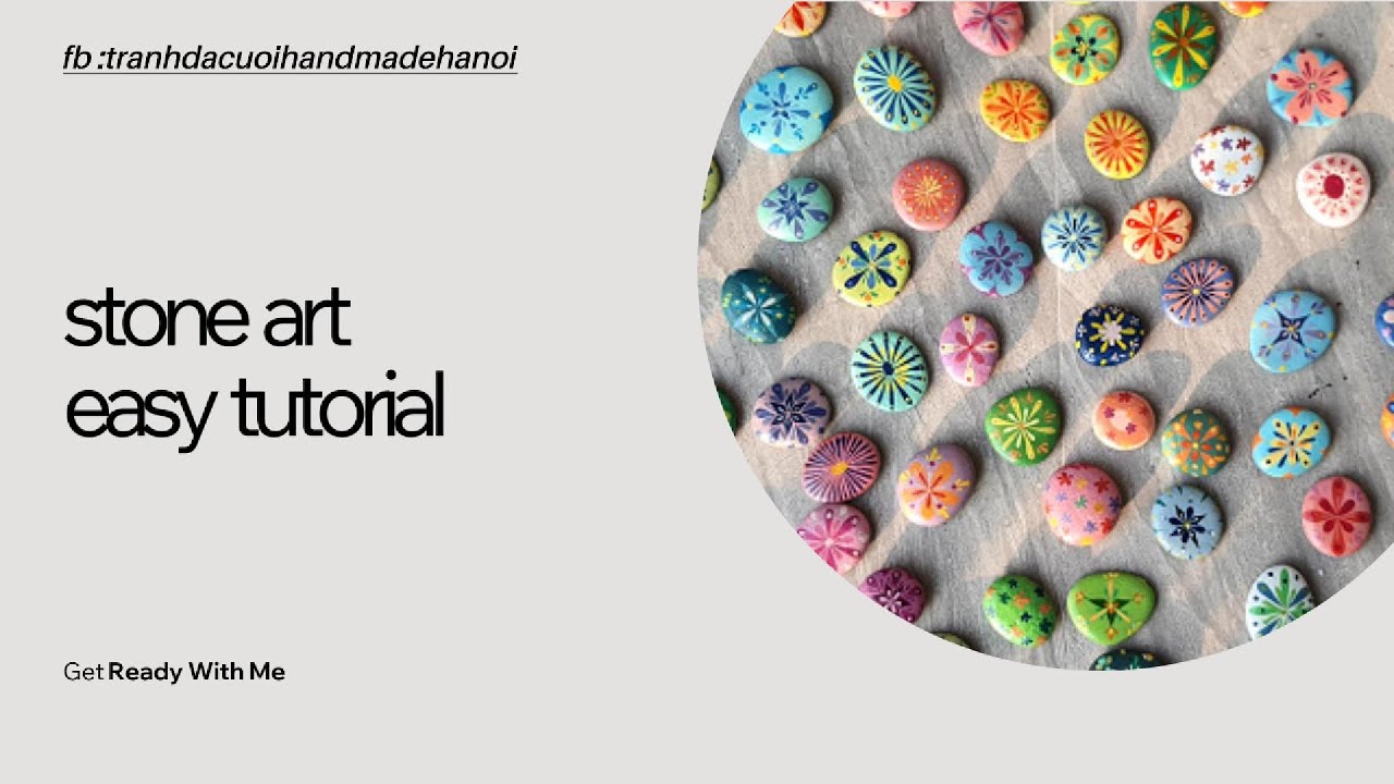 Draw a flower on a pebble easy tutorial - YouTube