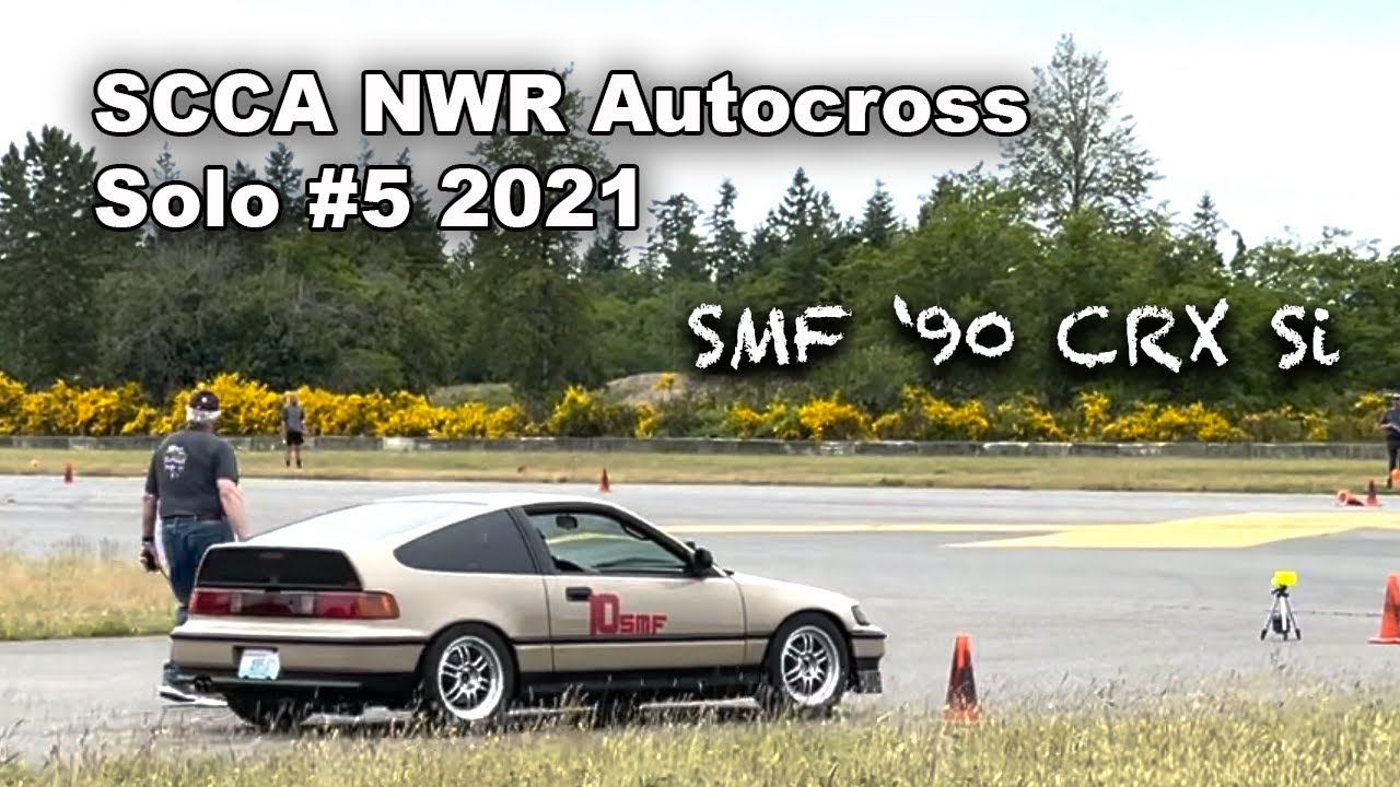SMF CRX Autocross at SCCA NWR 2021 #5 - YouTube