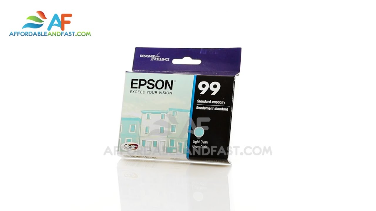 Epson 99 — T099520 Light Cyan Ink Cartridge - YouTube