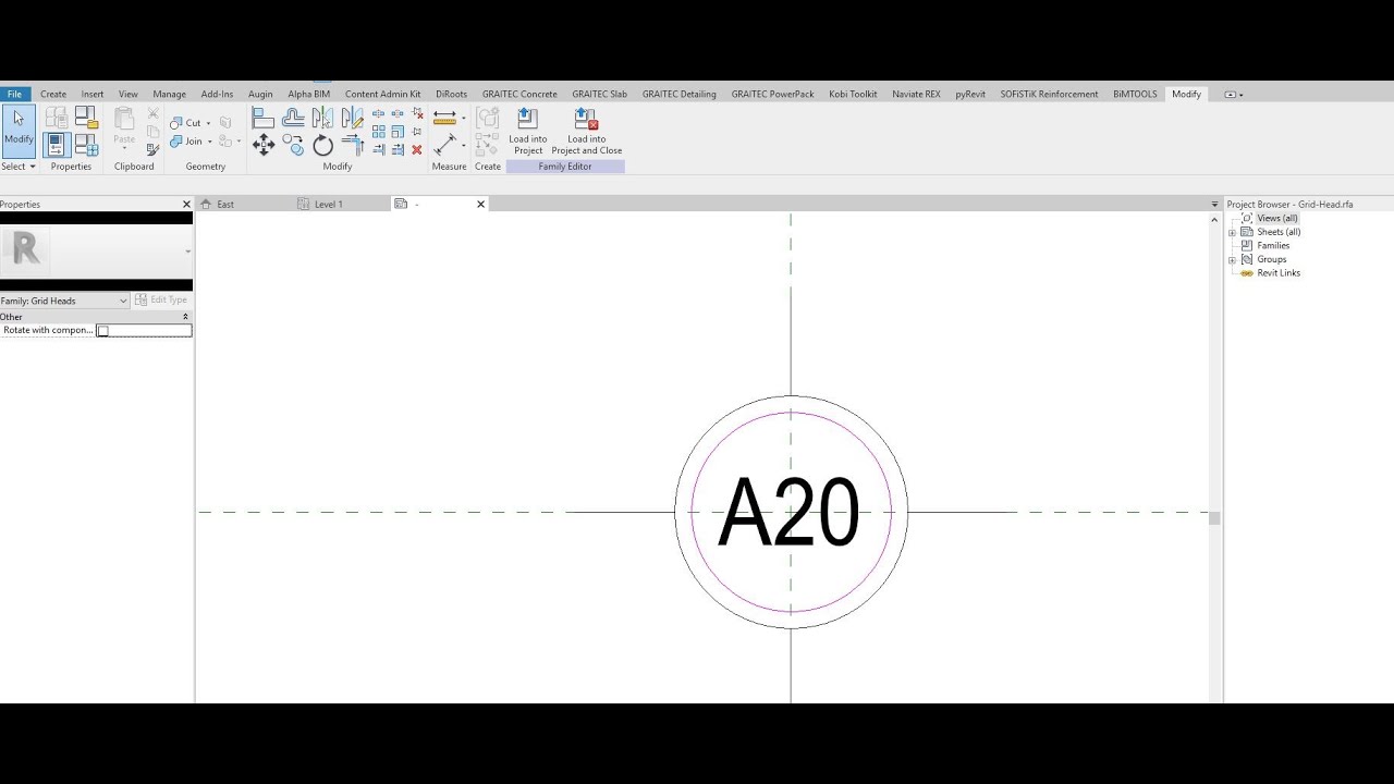 2. How to edit grid head and grid line in Revit - YouTube