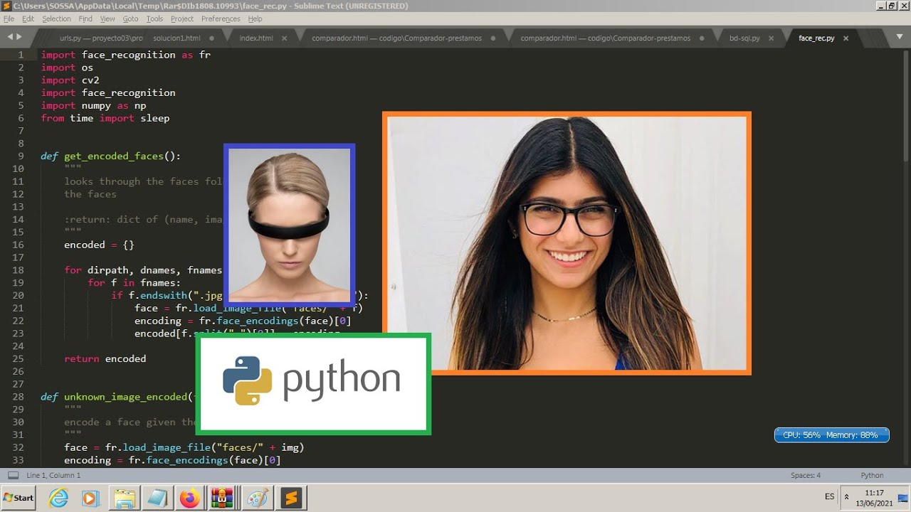 RECONOCER diferentes PERSONAS con Inteligencia Artificial (Python ...