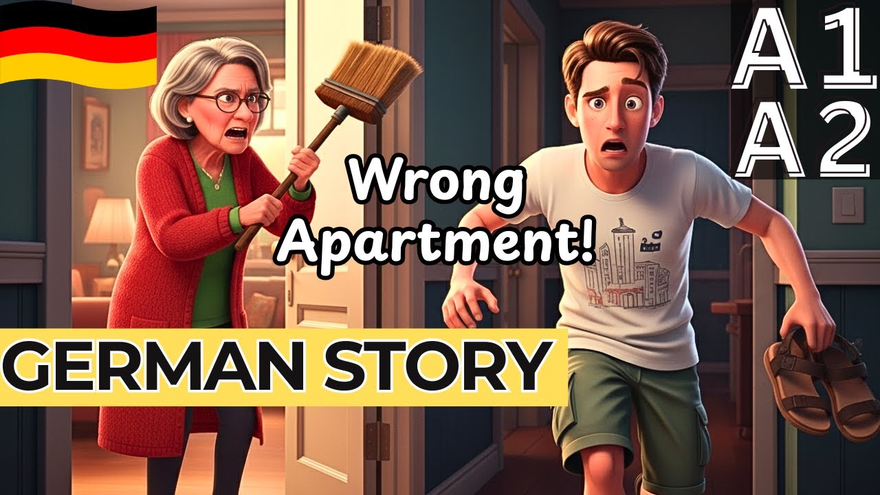 LEARN GERMAN: Wrong Apartment! 😱 Funny German Story (A1/A2) - YouTube