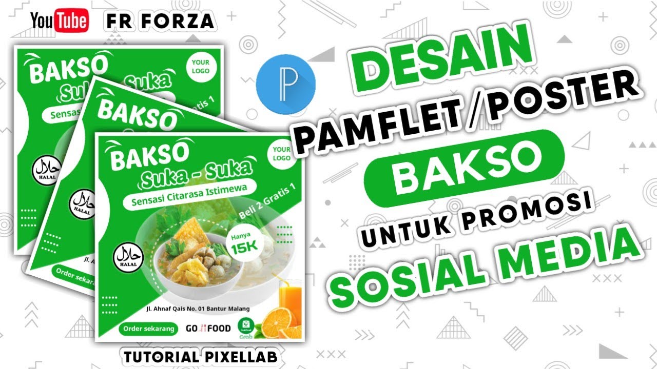 Cara Desain Poster Bakso Keren di Pixellab untuk Promosi Sosial Media ...