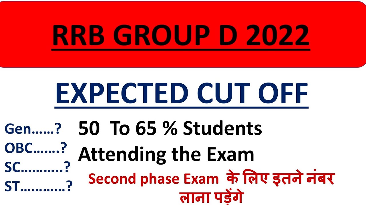 RRC GROUP D 2022 EXPECTED CUT OFF / RRB GROUP D CUT OFF / RAILWAY GROUP ...