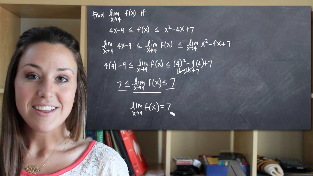 Limit of an inequality, with squeeze theorem (KristaKingMath) - YouTube