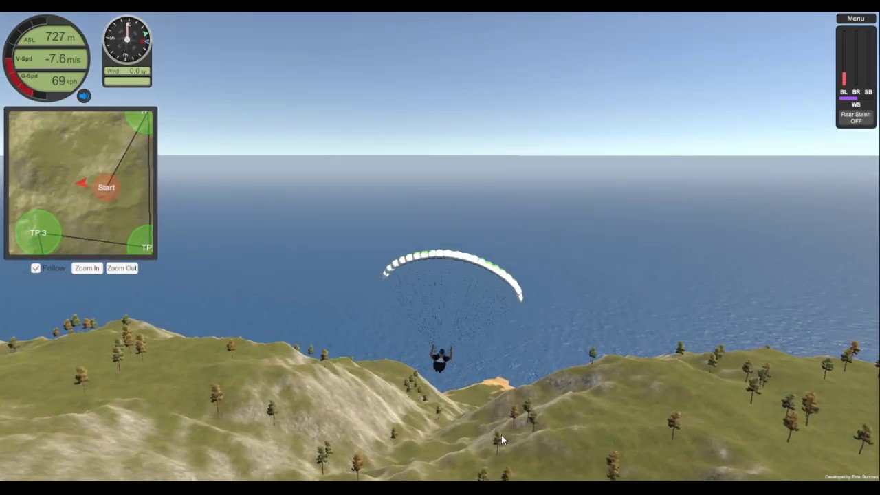 Paragliding Sim - Speed Run 1 - YouTube