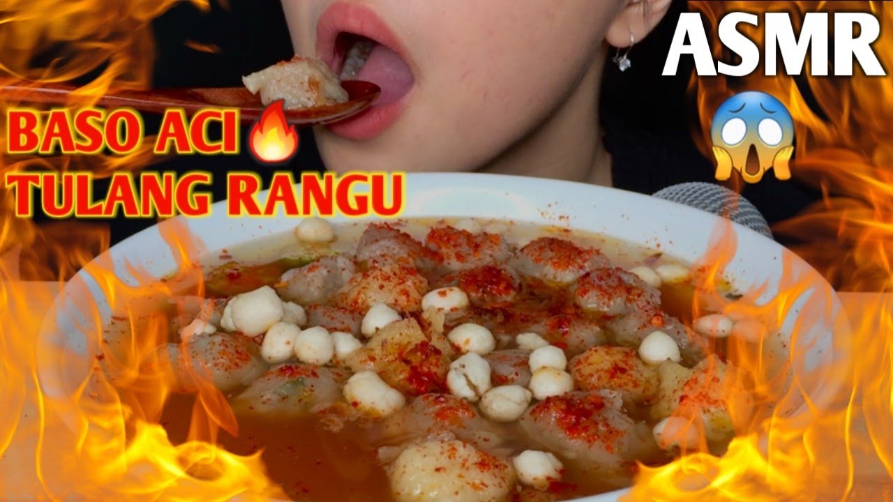 Asmr Baso Aci Tulang Rangu Pedas 🔥🔥 Crunchy Chewy Eating Sounds