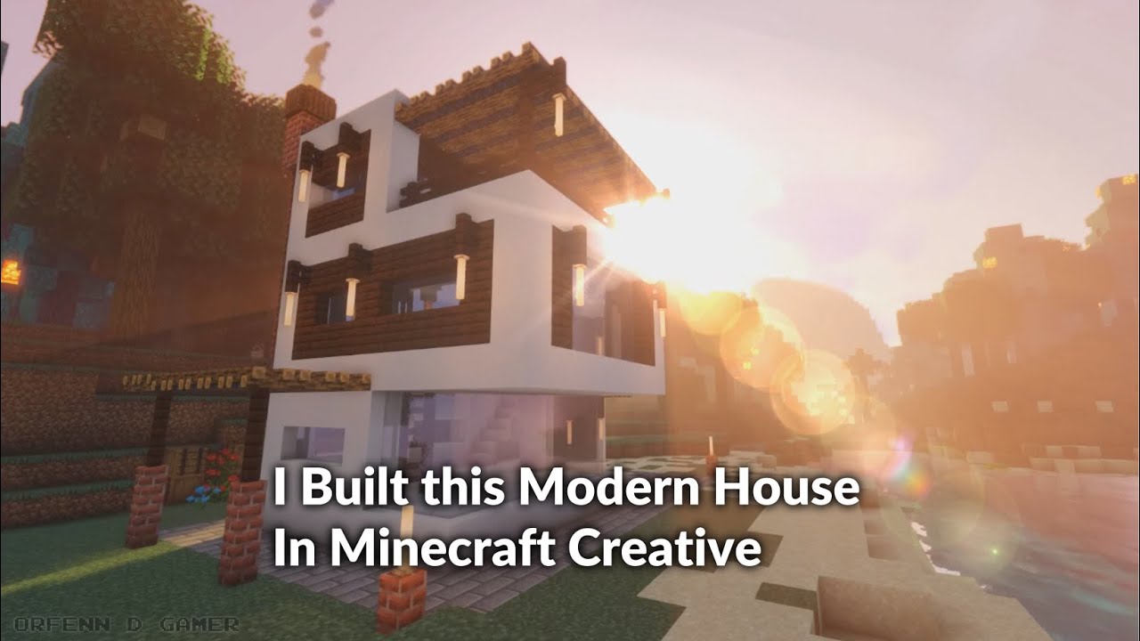 I Built This Modern House In Minecraft Creative - YouTube