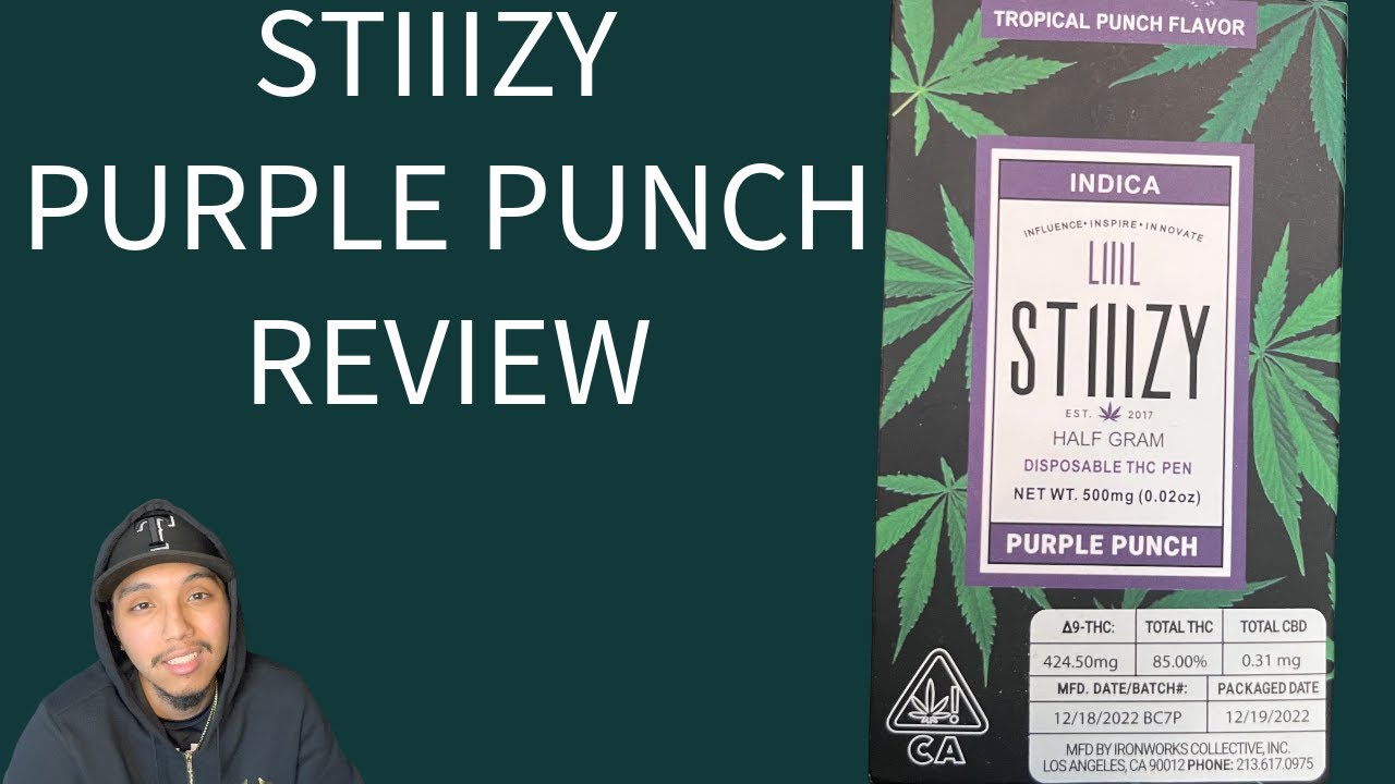 STIIIZY Purple Punch Disposable Pen Review - YouTube