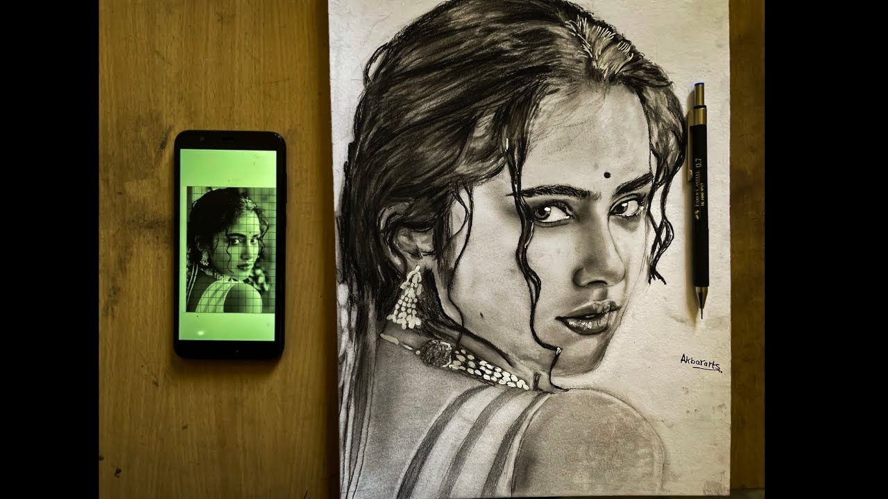 How to draw a face for beginners from sketch to finish || Akbar Arts ...