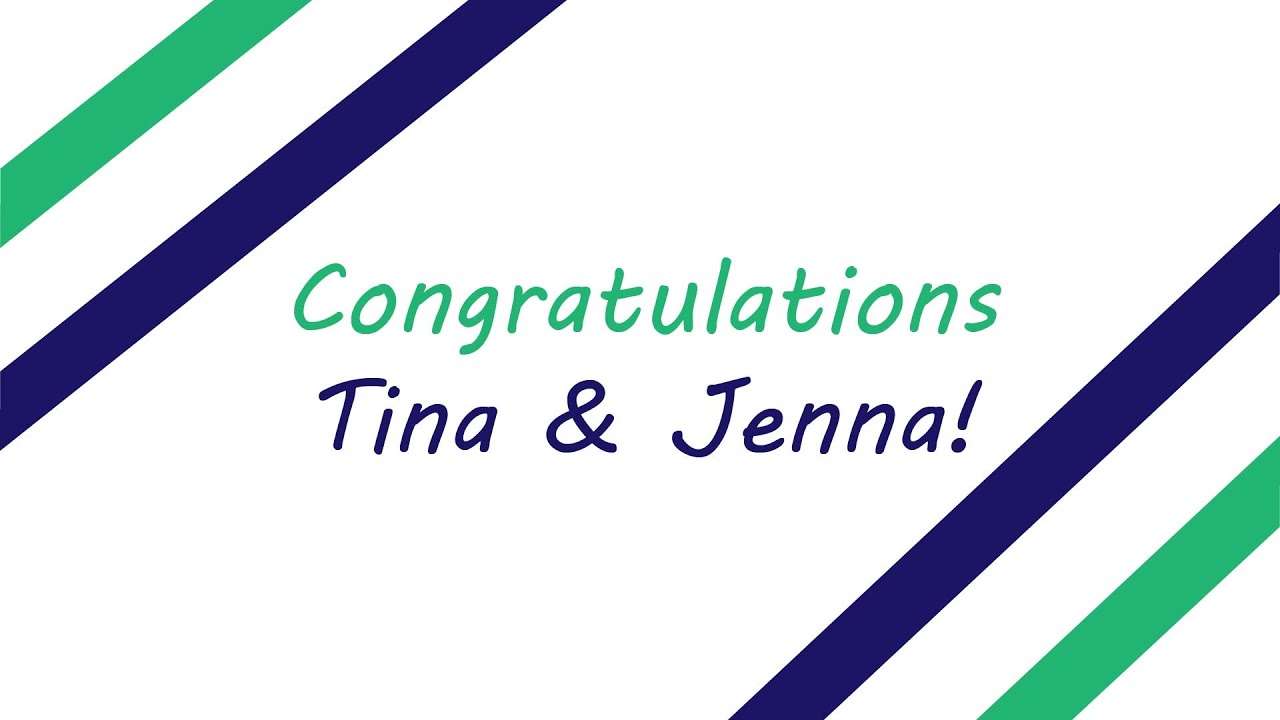 Congrats Tina and Jenna!! - YouTube