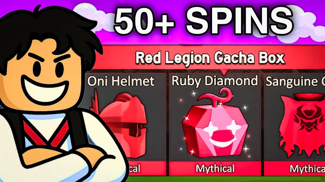Rolling 50 NEW RED Gacha in Blox Fruits Update 27… BIG WIN or RIP 😶 ...