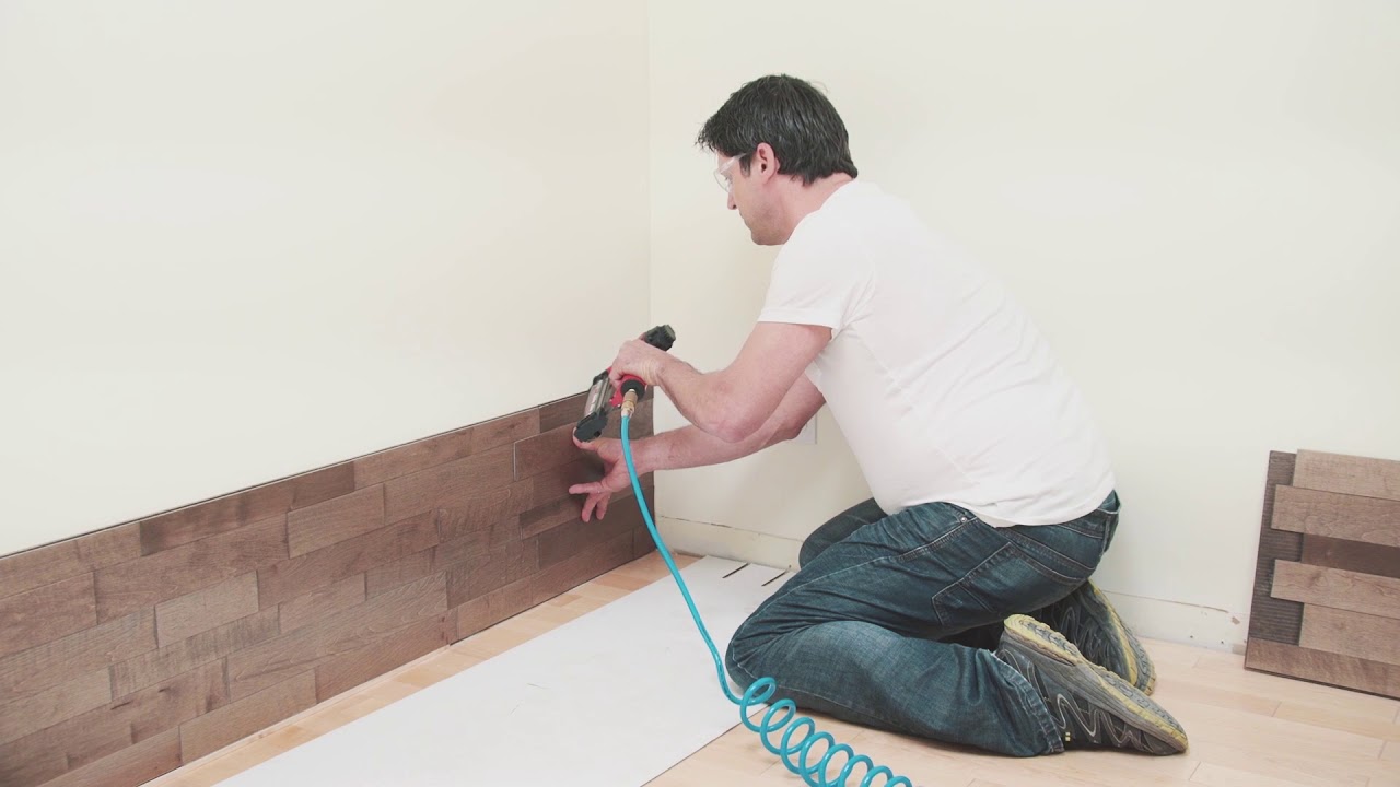 Stacked Wood Installation Video - YouTube