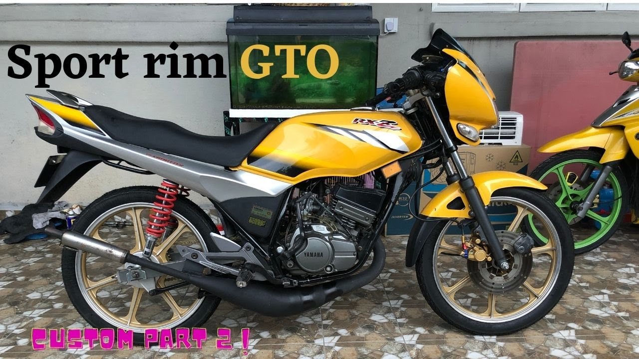 Cara Custom Sport rim Kawasaki GTO dekat Yamaha RXZ - Part 2 - YouTube