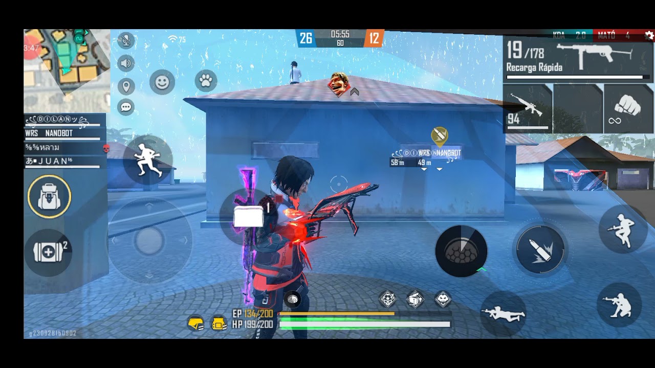 Jugando el nuevo modo ataque a los titanes garena free fire - YouTube