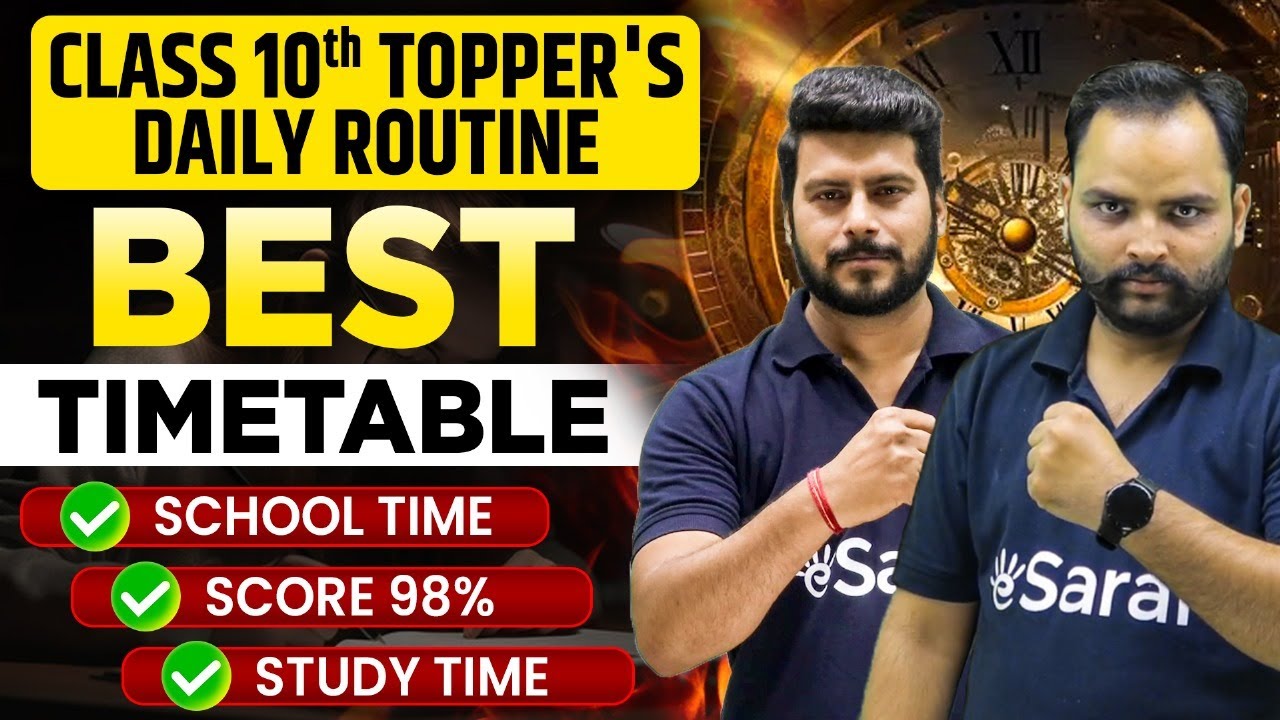 Time Table for Class 10 Students | Follow this to Score 95% in Class 10 ...