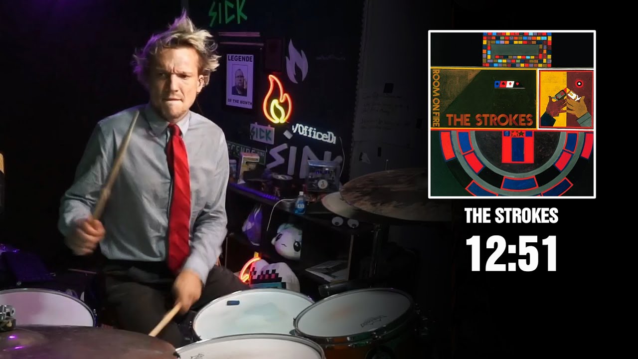 The Strokes - 12:51 | Drum Cover [Blind Playthrough] - YouTube