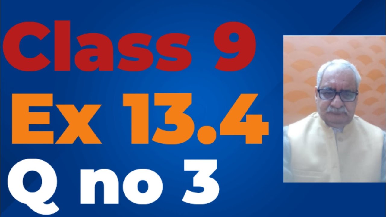 Class 9th Maths Ex 13.4 Q3 - class 9 math ch surface area and volume ex 13.4 q3 - YouTube